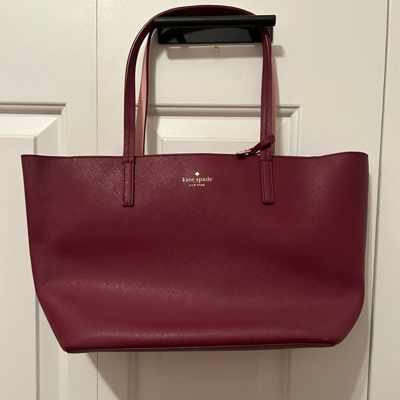 kate spade | Bags | Kate Spade Cara Leather Tote Shoulder Bag Large ...